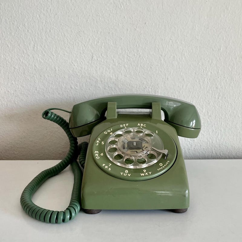 Green Rotary Phone - Etsy