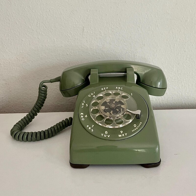 Green Rotary Phone - Etsy