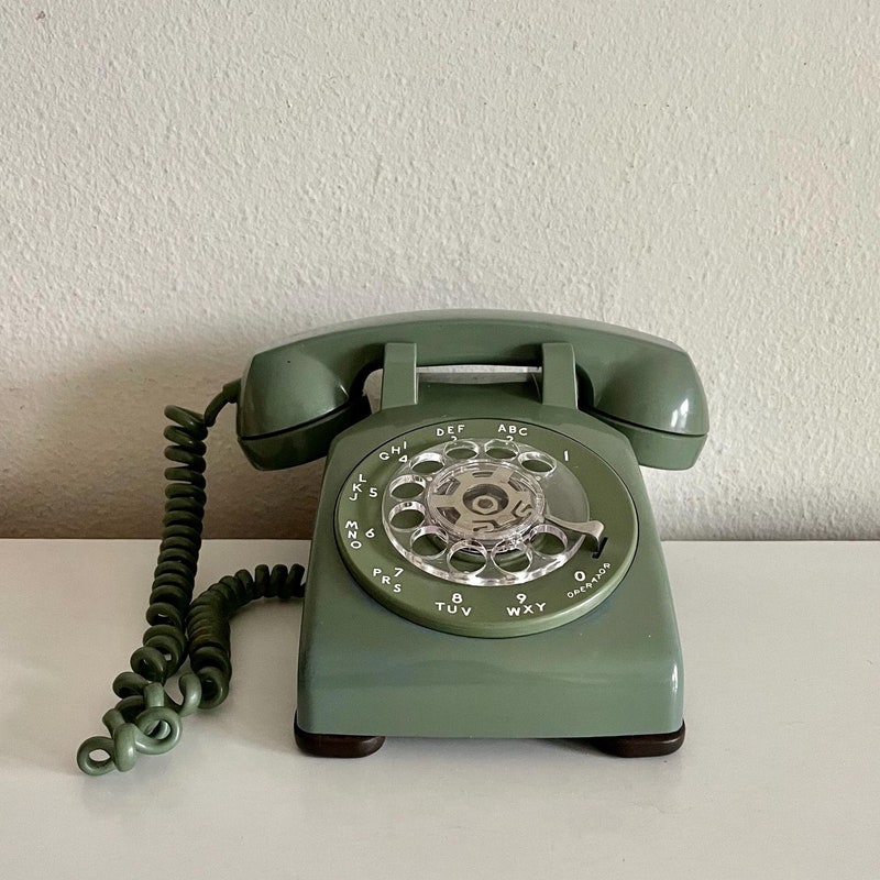 Green Rotary Phone - Etsy