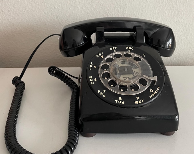 Working Black Rotary Phone Western Electric Telephone Mid Century 50s ...