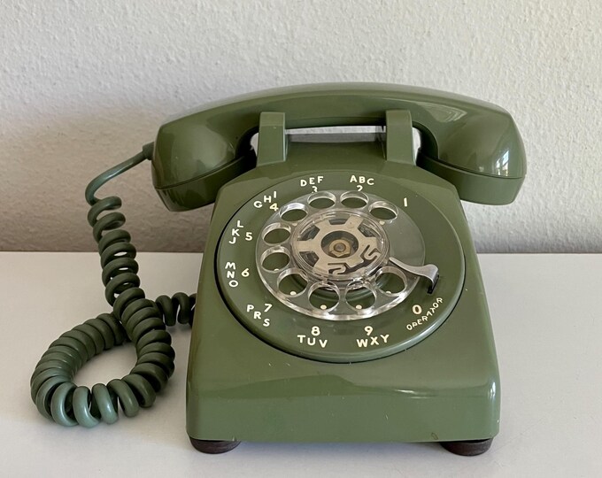 Working Avocado Green Rotary Phone Telephone - Etsy