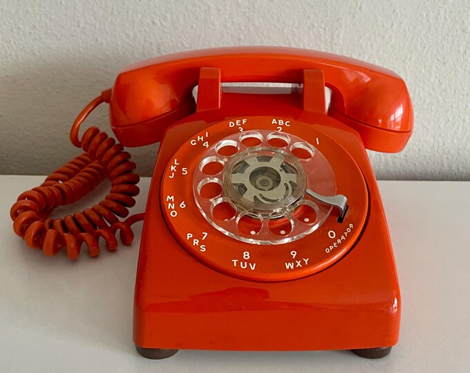 Working Orange Rotary Phone Telephone Stromberg Carlson - Etsy
