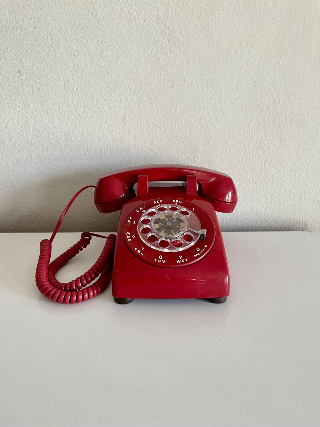 Working Rotary Phone Red Telephone Western Electric - Etsy