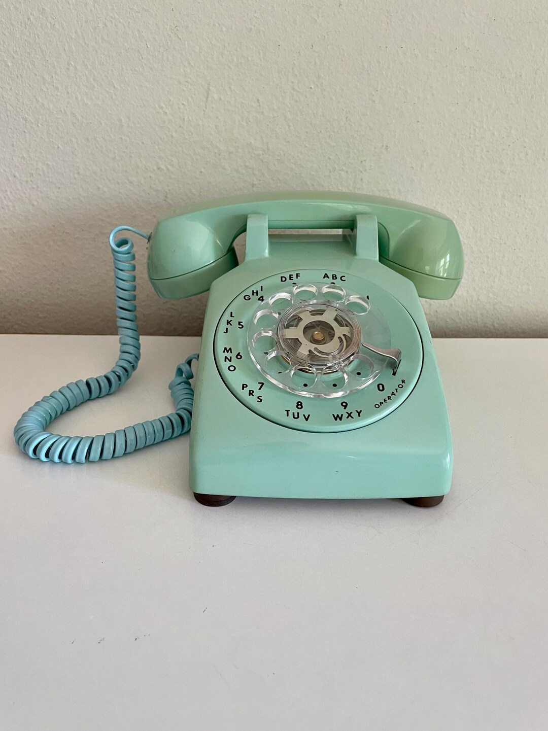 Working Rotary Phone Aqua Blue Western Electric Rotary Dial Telephone ...
