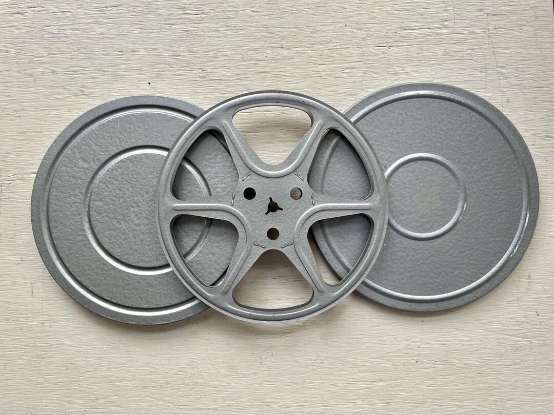 Vintage 7" Gray Film Reel and Canister - Etsy