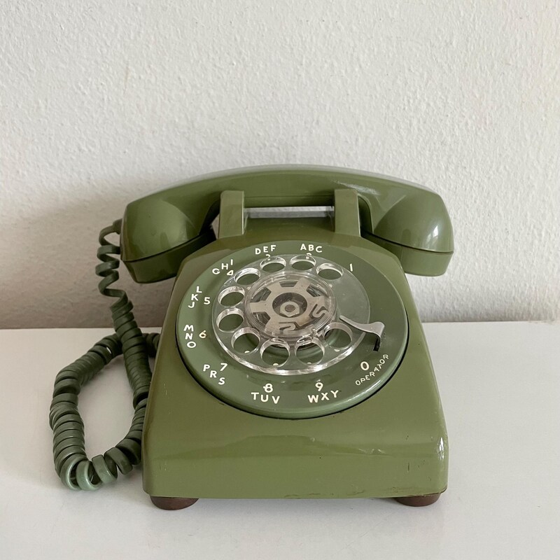 Green Rotary Phone - Etsy
