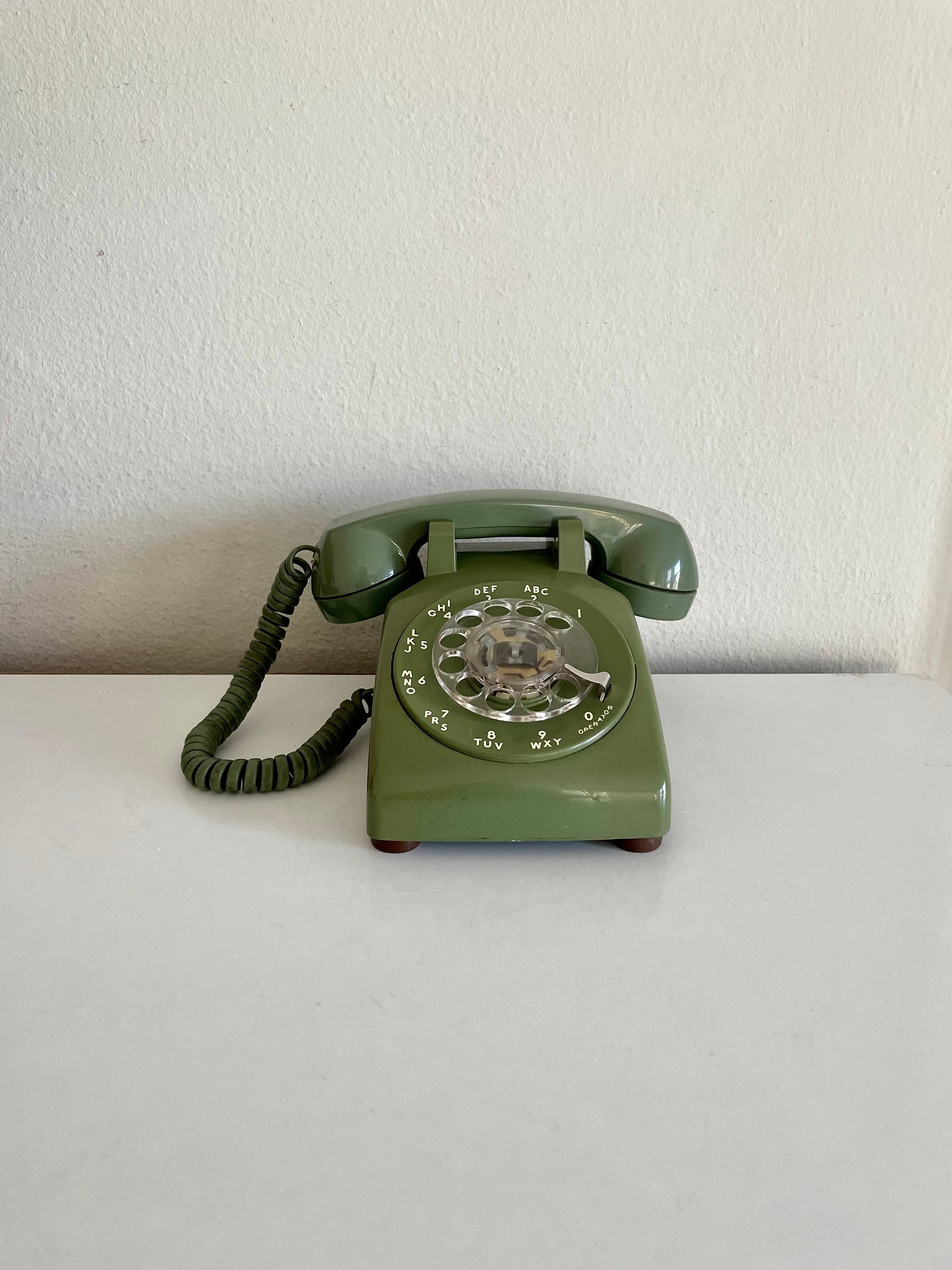 Working Rotary Phone Avocado Green Western Electric Mid Century ...