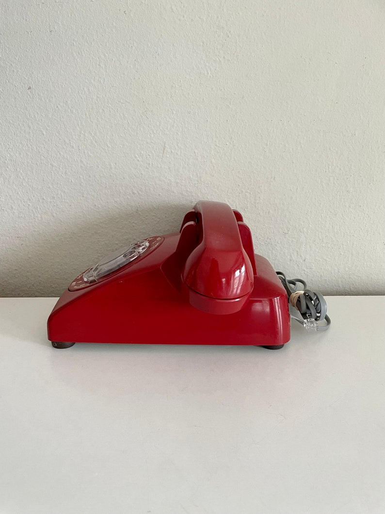 Working Rotary Phone Red Telephone Western Electric - Etsy