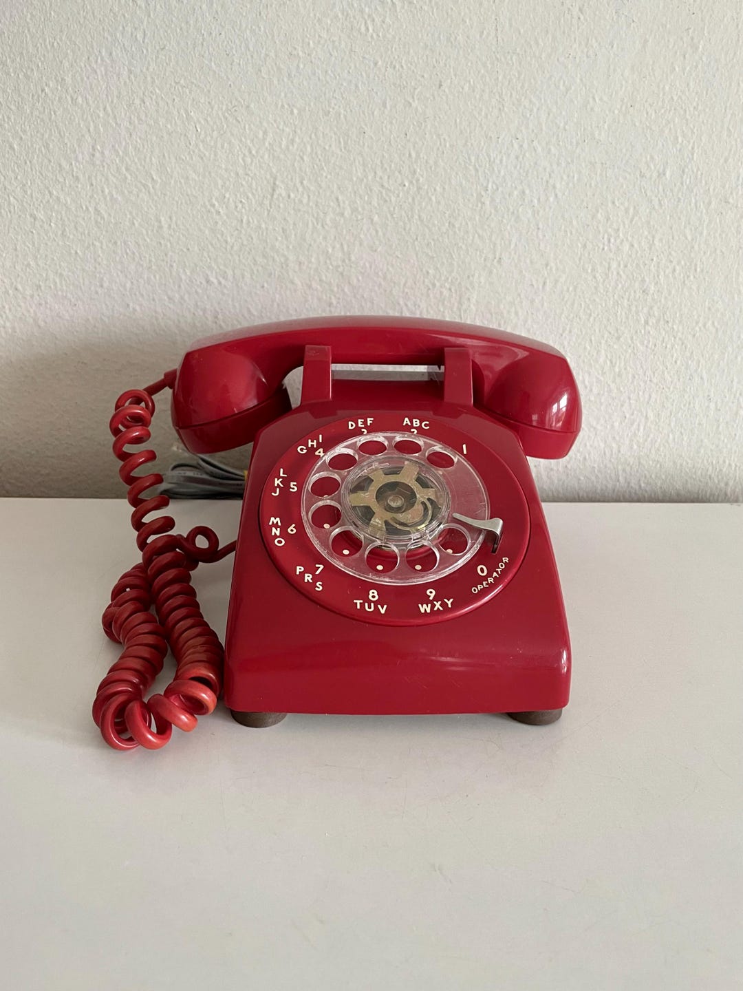 Working Vintage Red ITT Rotary Dial Phone Telephone AS IS - Etsy
