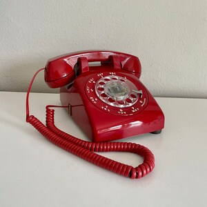 Working Rotary Phone Red Telephone Western Electric - Etsy