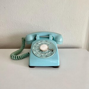 Working Rotary Phone Blue Western Electric Rotary Dial Mid Century ...