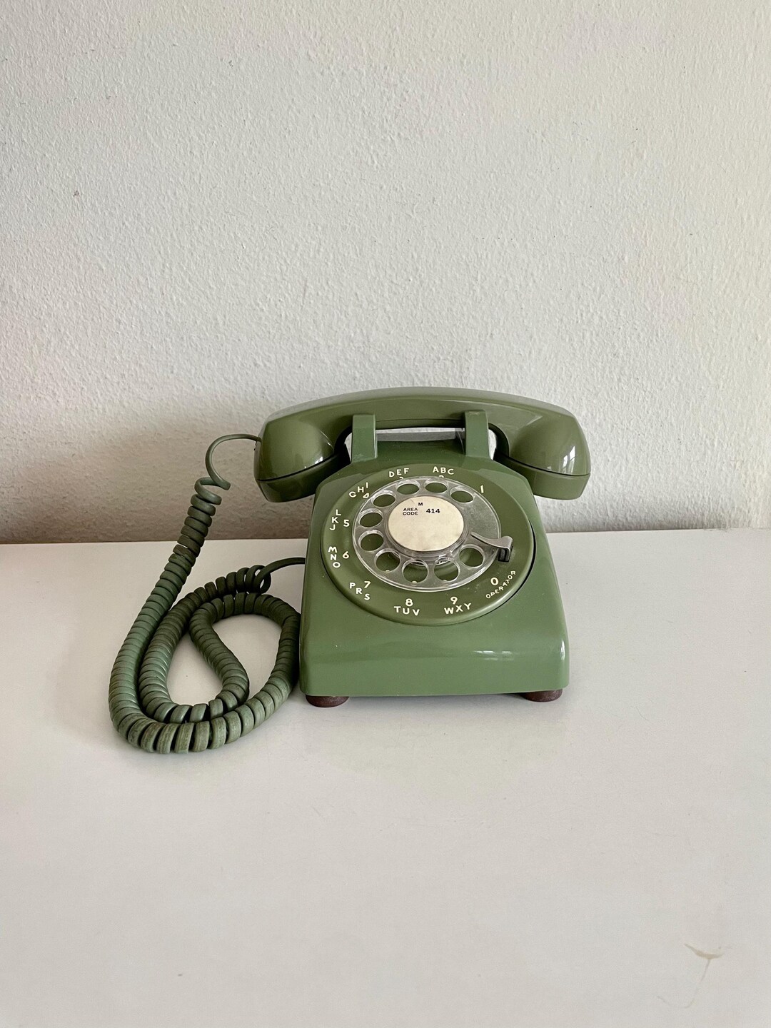 Working Avocado Green Rotary Phone Western Electric Telephone - Etsy