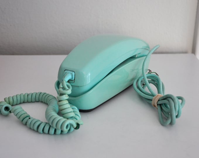 Vintage Rotary Phone Western Electric Aqua Blue / Turquoise Telephone ...
