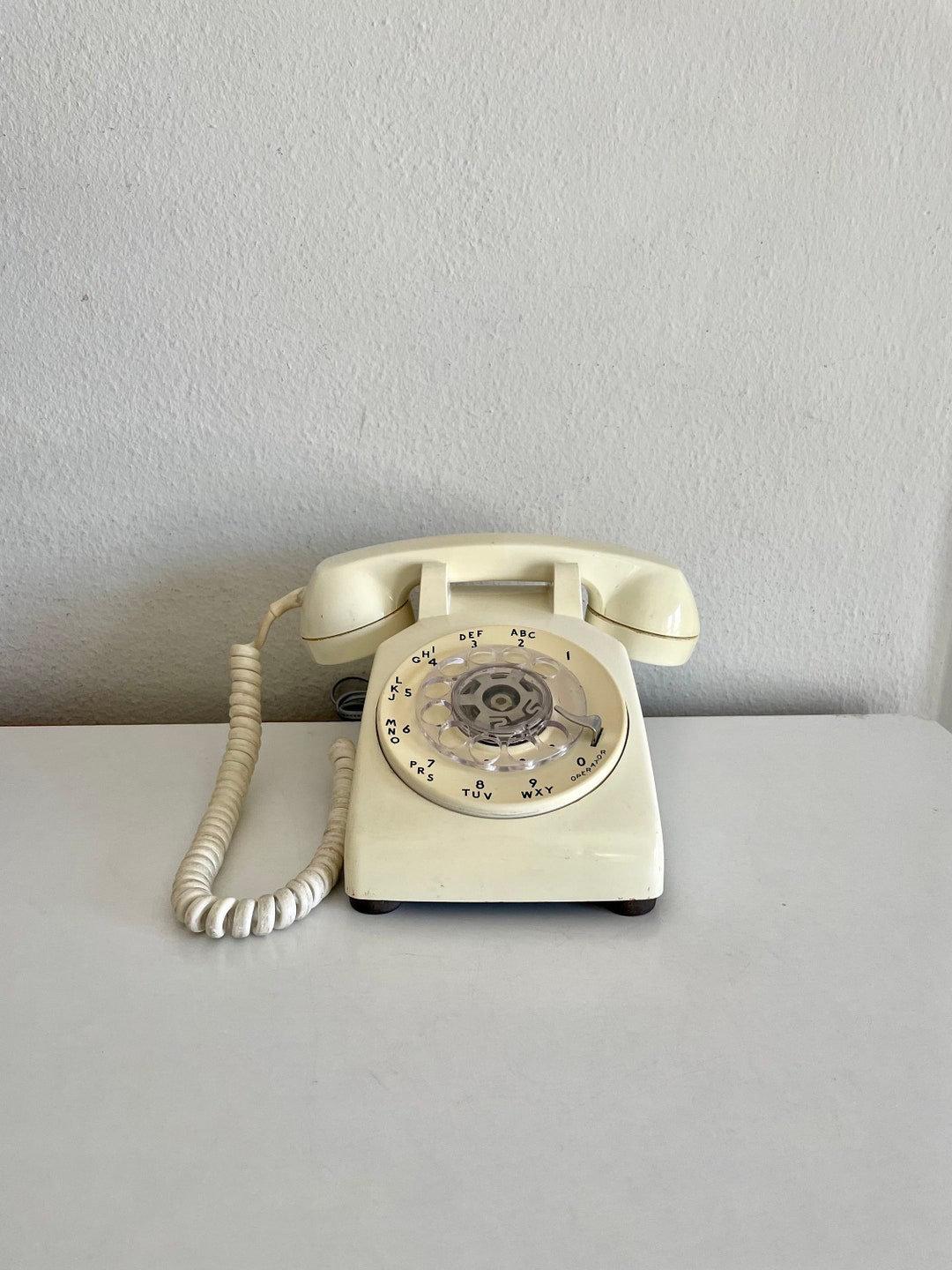 Working Cream Phone Rotary Dial Western Electric Telephone - Etsy