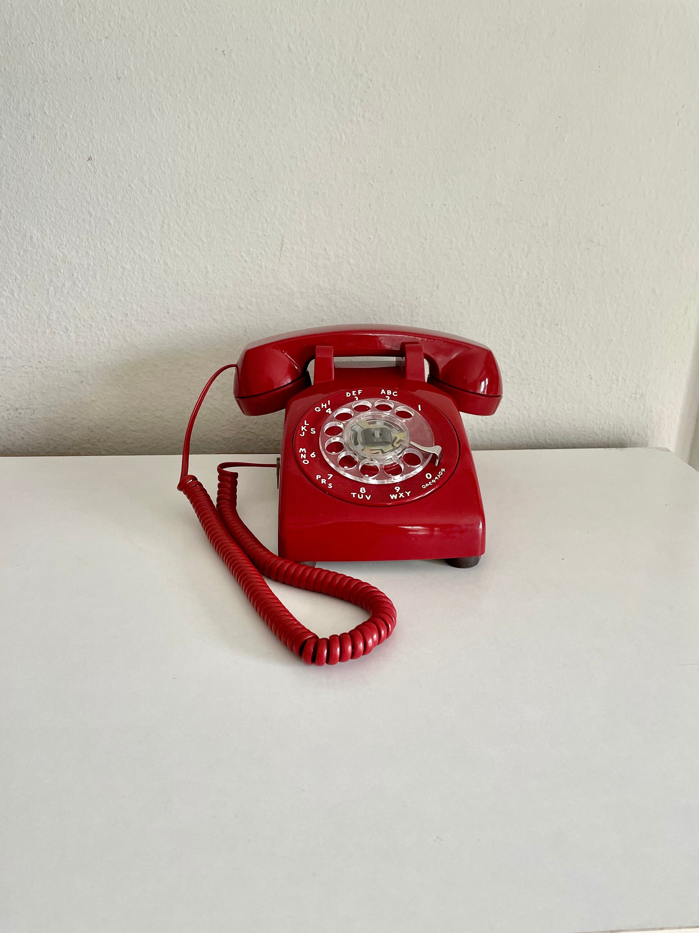 Working Rotary Phone Red Telephone Western Electric - Etsy