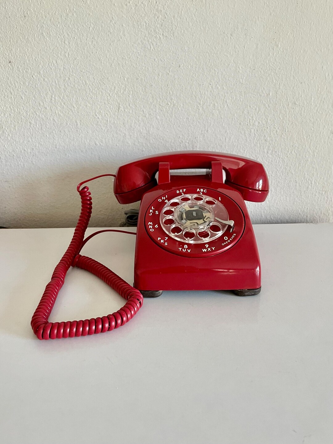 Working Rotary Phone Western Electric Red Telephone - Etsy