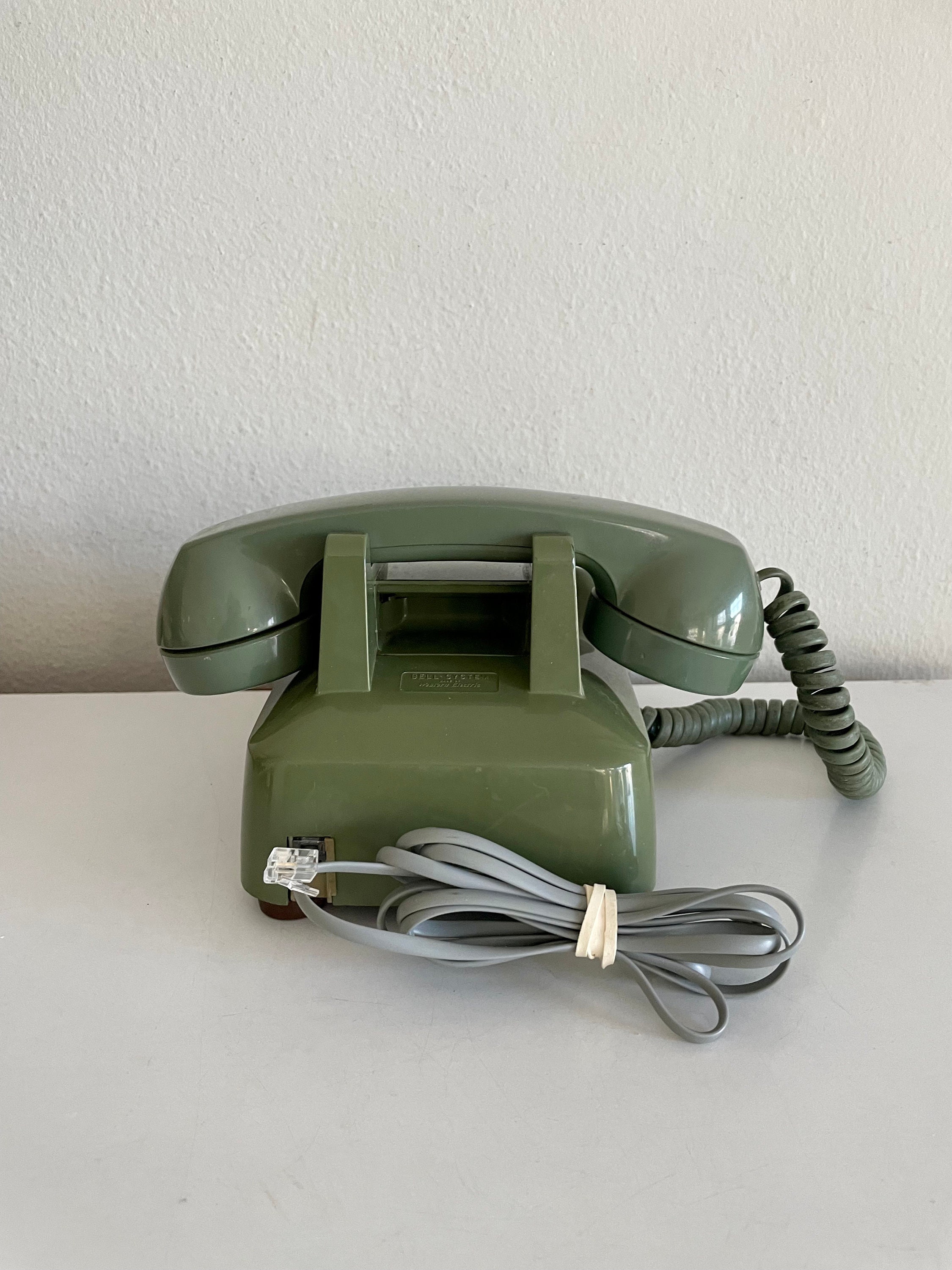Working Rotary Phone Avocado Green Western Electric Mid Century ...