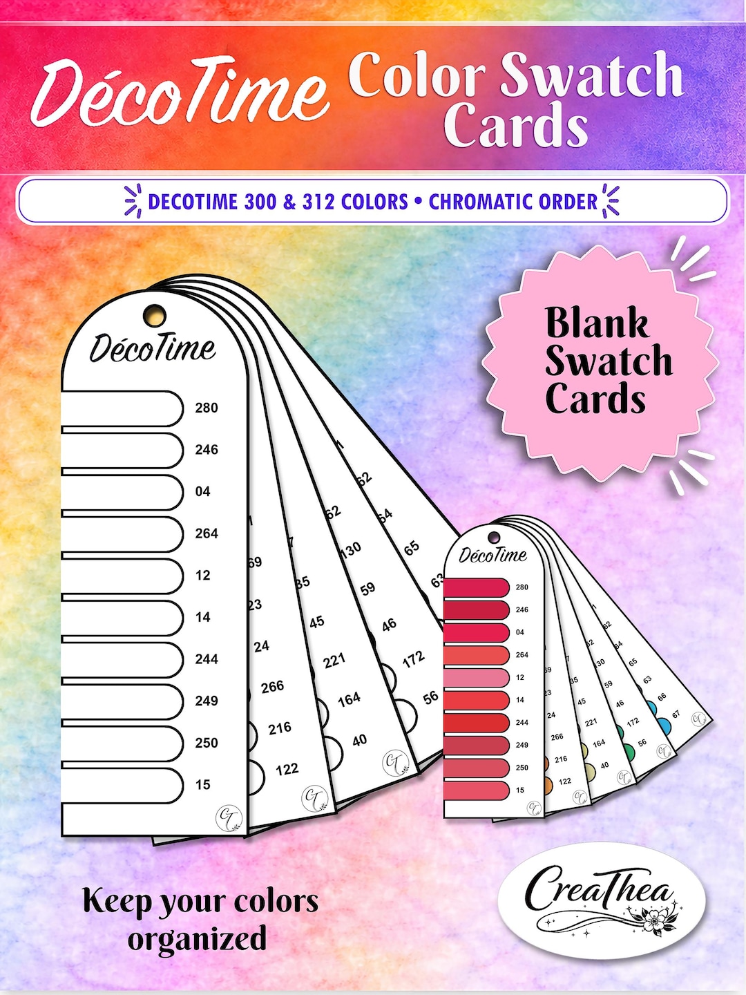 DecoTime 300 & 312 Colors Capsule Swatch Cards - Chromatic Order ...