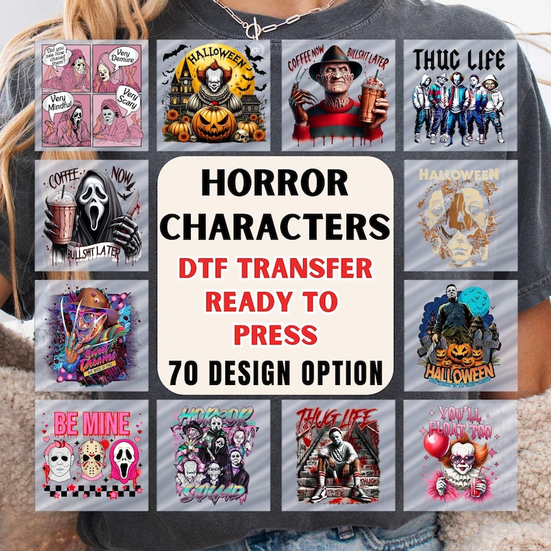 Dtf Transfers Horror - Etsy