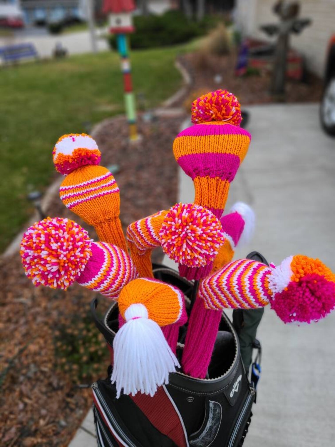 Hand Knit Golf Club Covers - Etsy