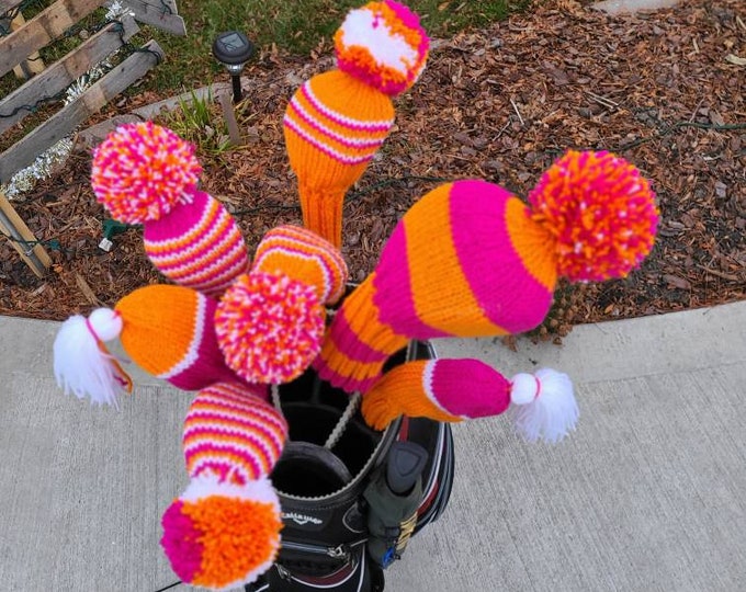 Hand Knit Golf Club Covers - Etsy