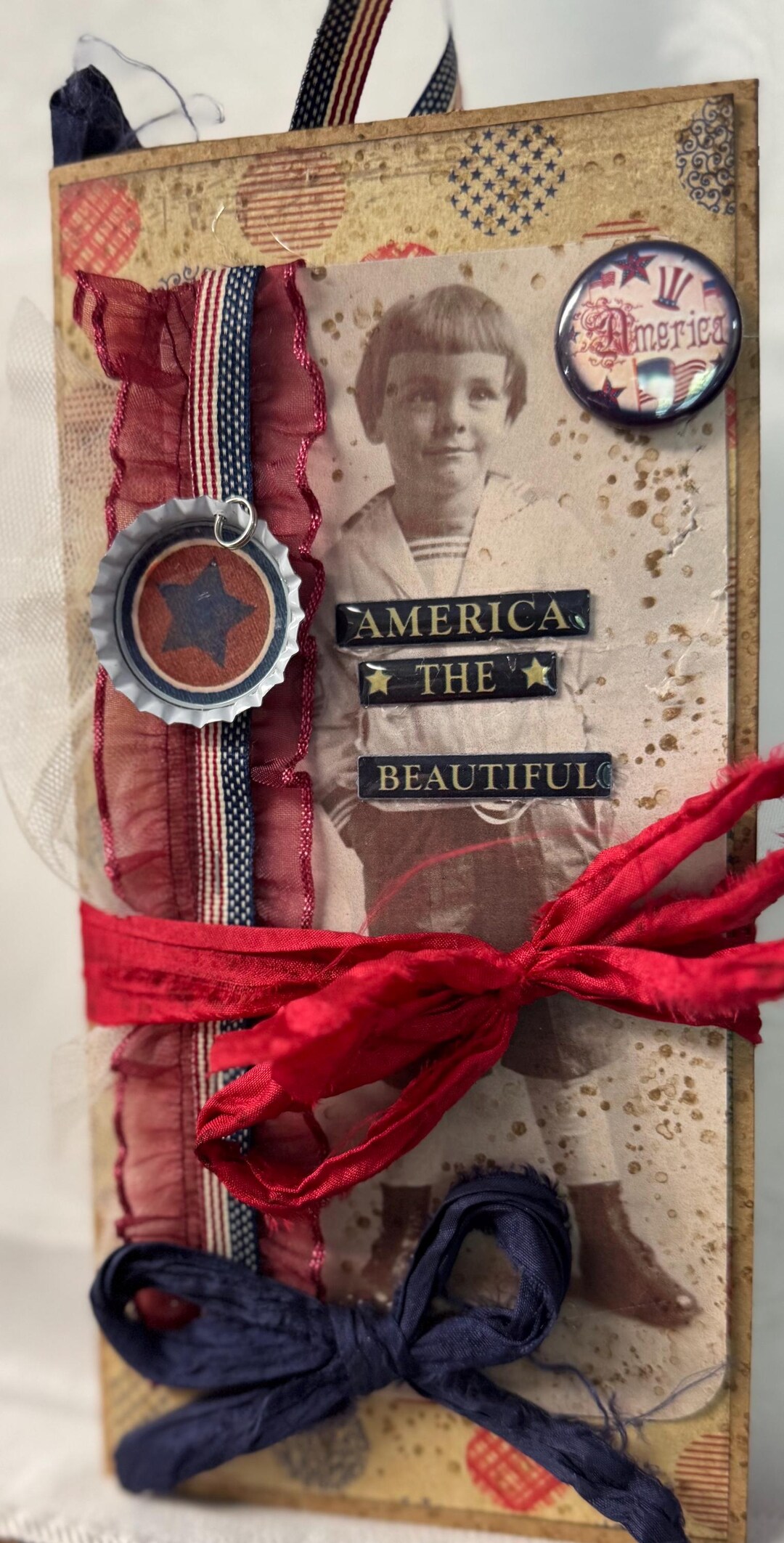 Junk Journal~~~ Mini Tri~~~ Fold~~~ Patriot Vintage~~~ - Etsy