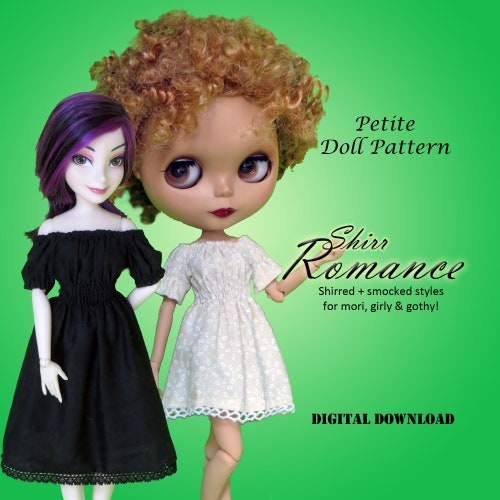 Shirr Romance PDF Sewing Dress Pattern for Petite Doll: Neo - Etsy