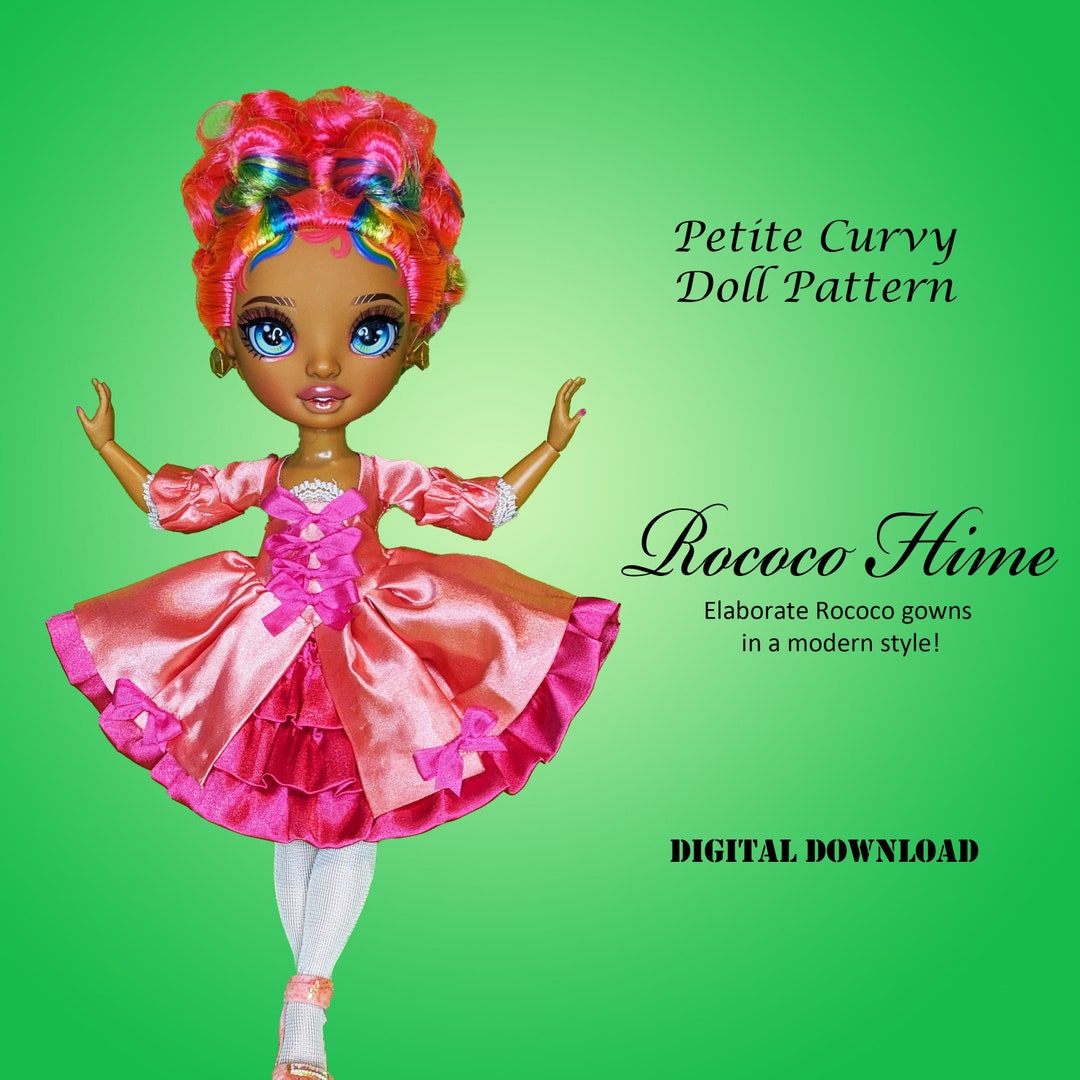 Rococo Hime PDF Sewing Doll Dress Clothes Pattern for Petite Curvy ...