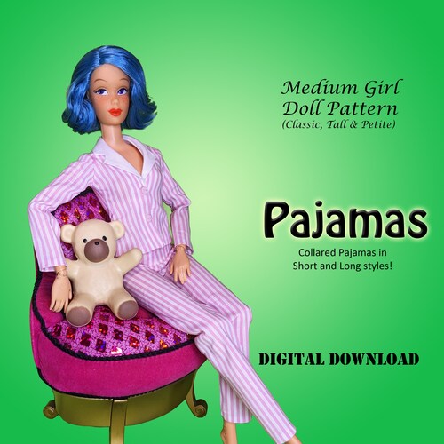 PDF Sewing Pattern for 9 Fashion Dolls Clothes basic - Etsy