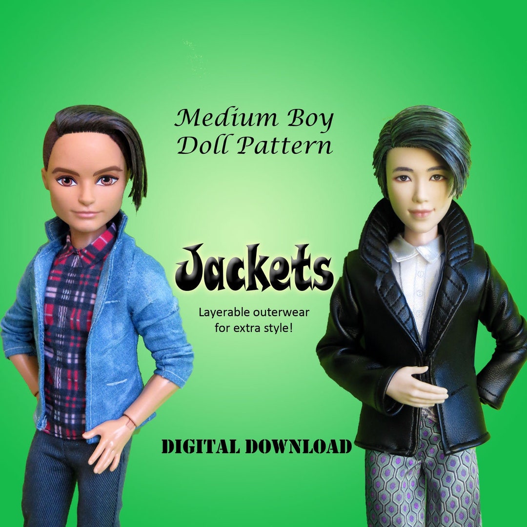Coats & Jackets Downloadable PDF Sewing Patterns for 11.5 Male Fashion ...