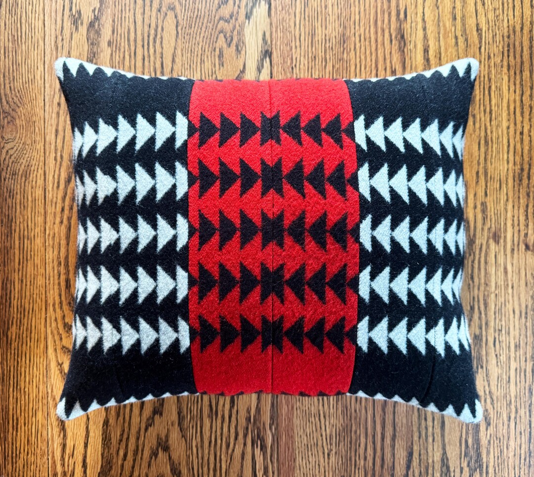 Tribal Arrows Wool Pillow Cabin Decor Gift for Him Arrow Pillow Woven ...