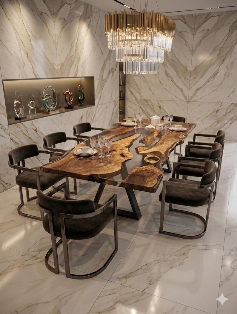 Epoxy Table, Custom Dining Table, Dining Room Table, Epoxy Table Top ...
