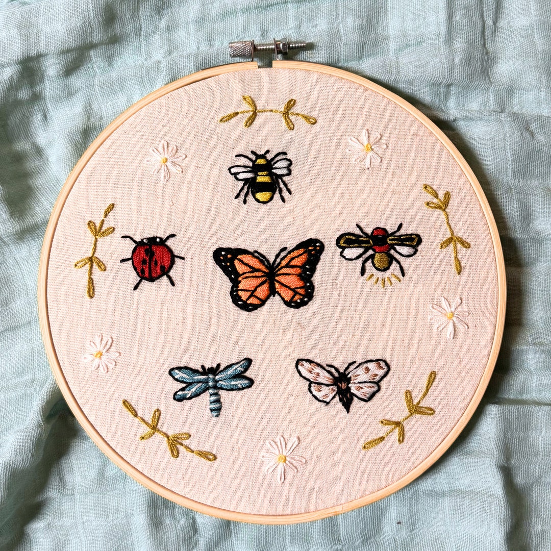 Later, Pollinator Hand Embroidery DIY Kit - Etsy