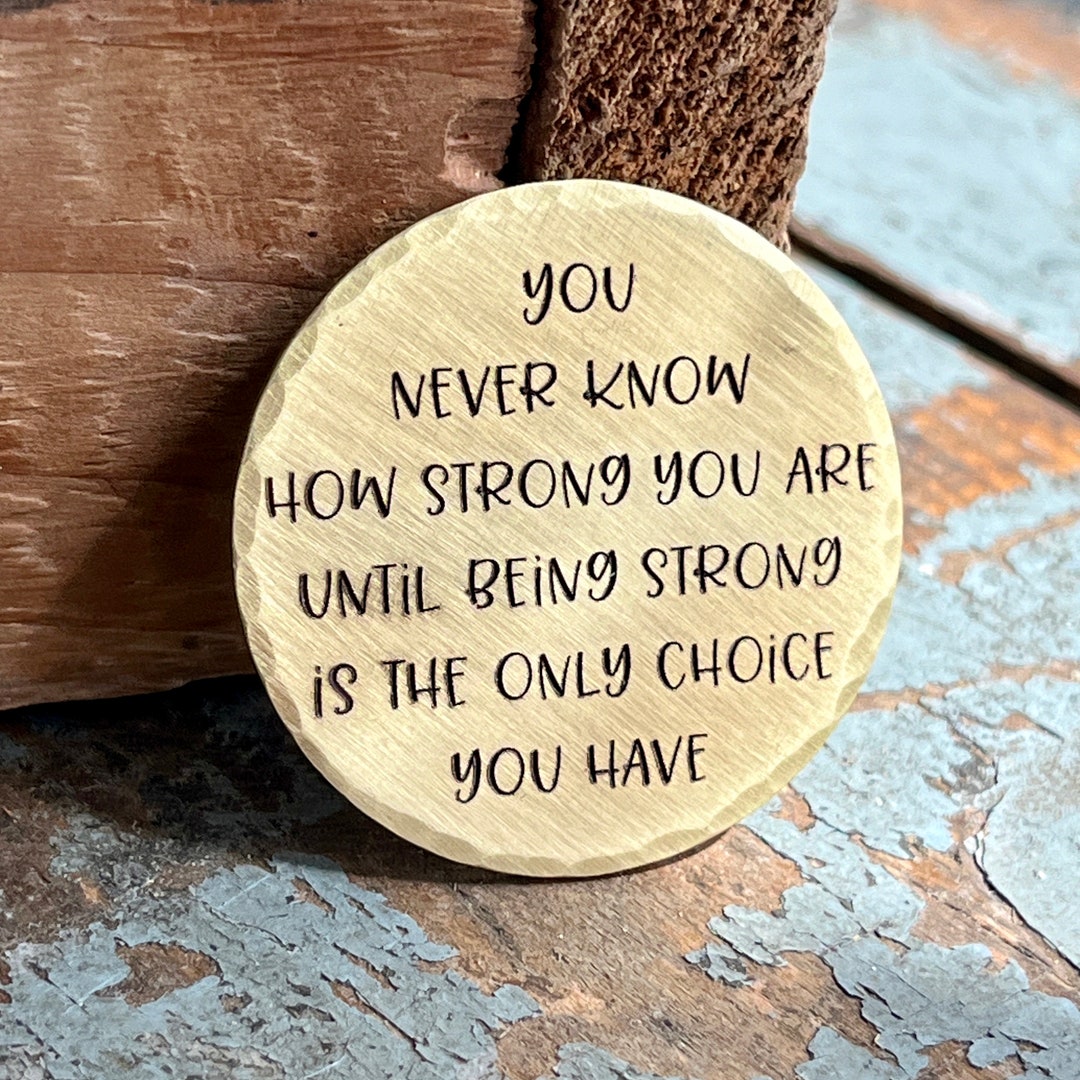Sobriety Coin, Personalized Pocket Hug, Inspirational Quotes, Thinking ...