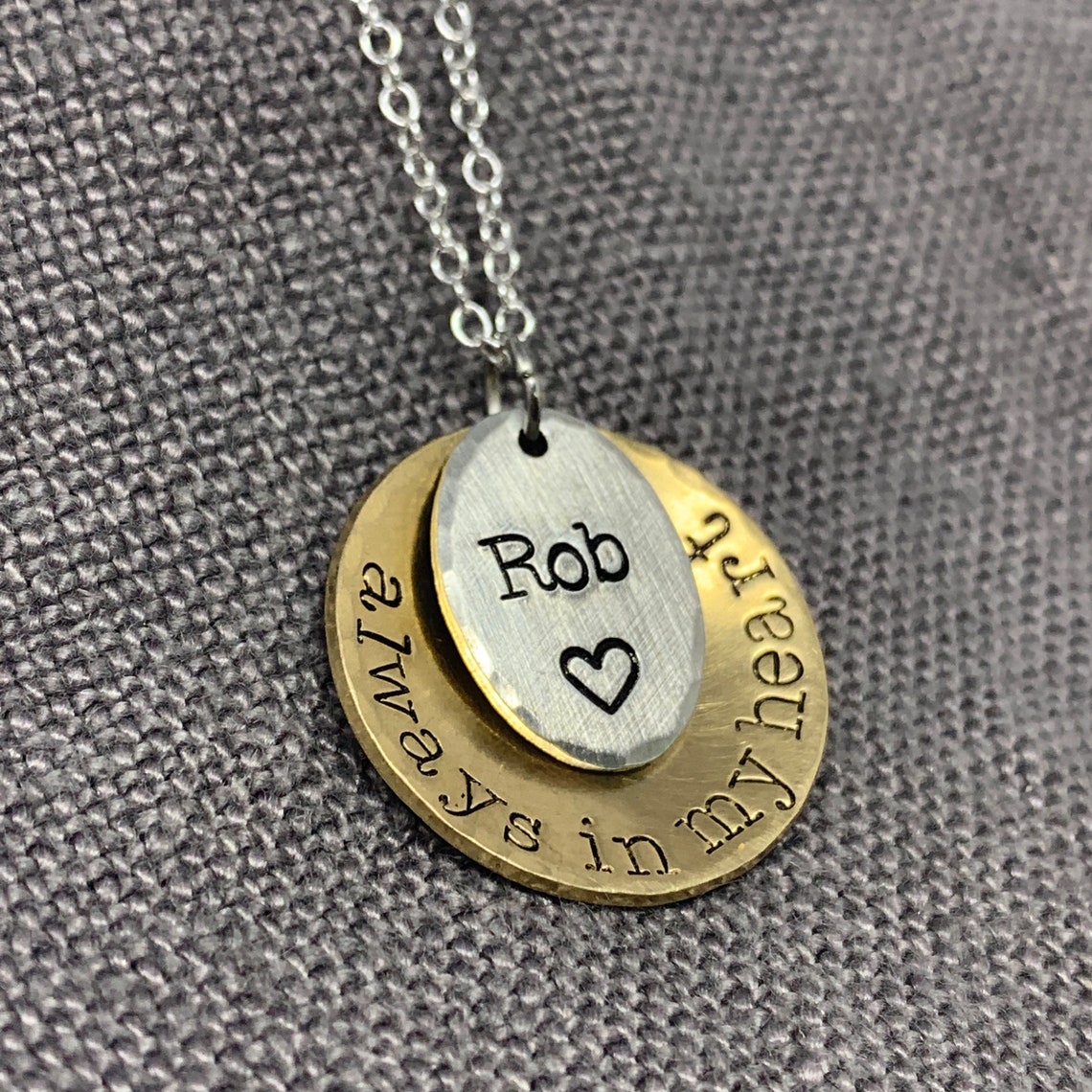 Memorial Necklace Always in My Heart Remembrance Gift - Etsy