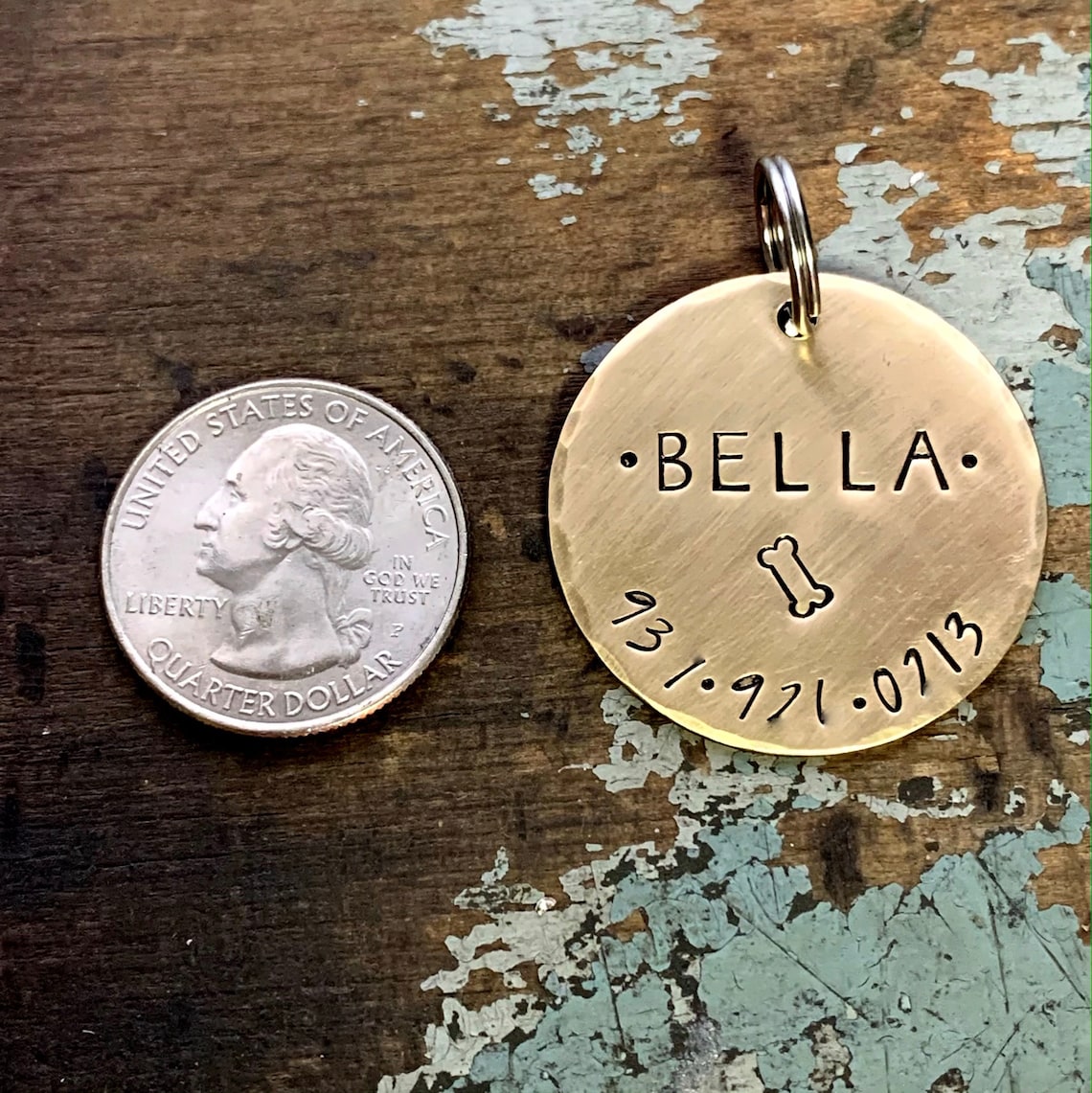 Personalized Vintage Dog Tag Rustic Custom Cute ID Tags for - Etsy