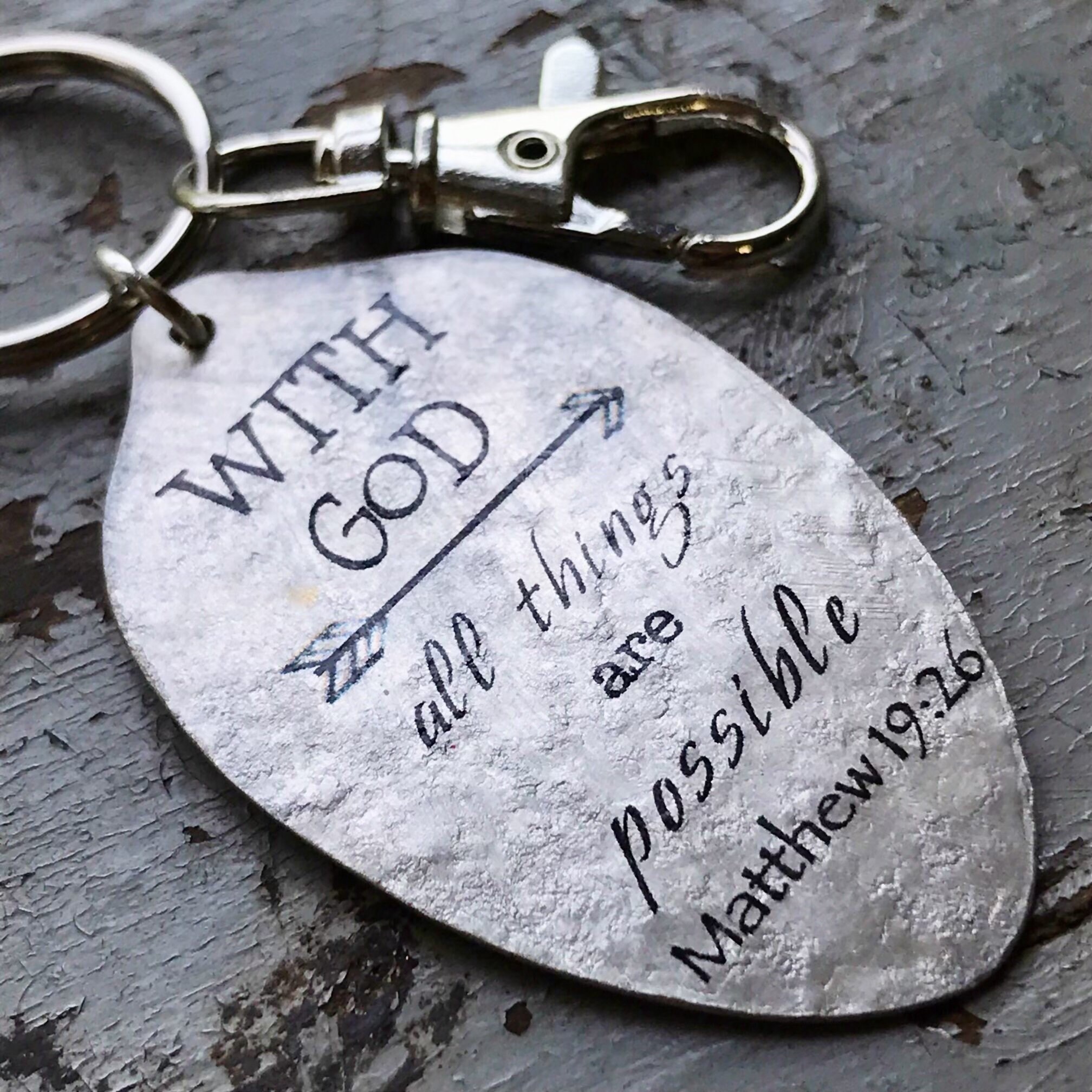 Craft Supplies & Tools Silicone cross with Matthew 19:26 \u201c with ...