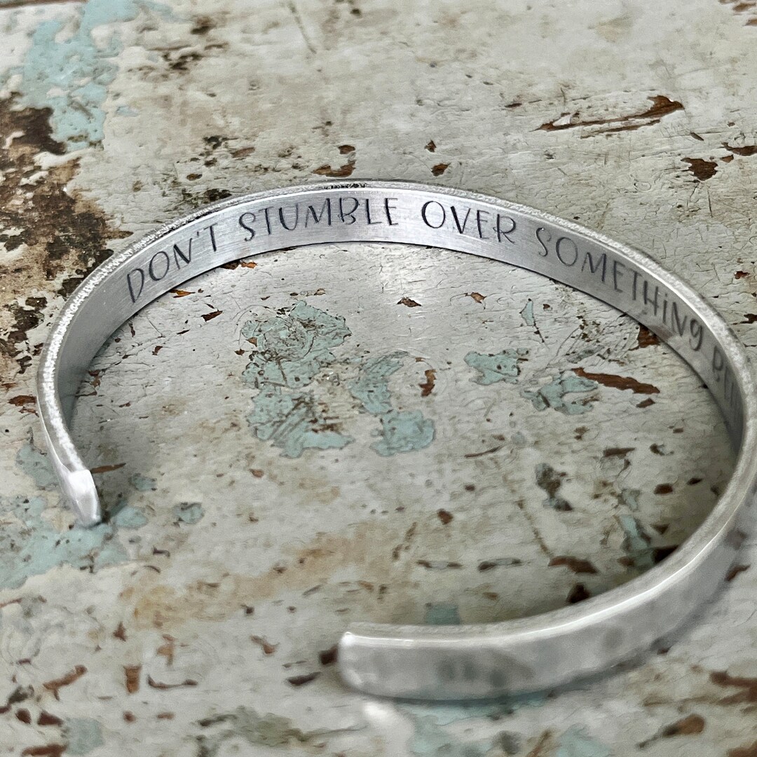 Inspirational Quote Cuff Bracelet: Dragonfly, Sobriety Recovery Gift - Etsy