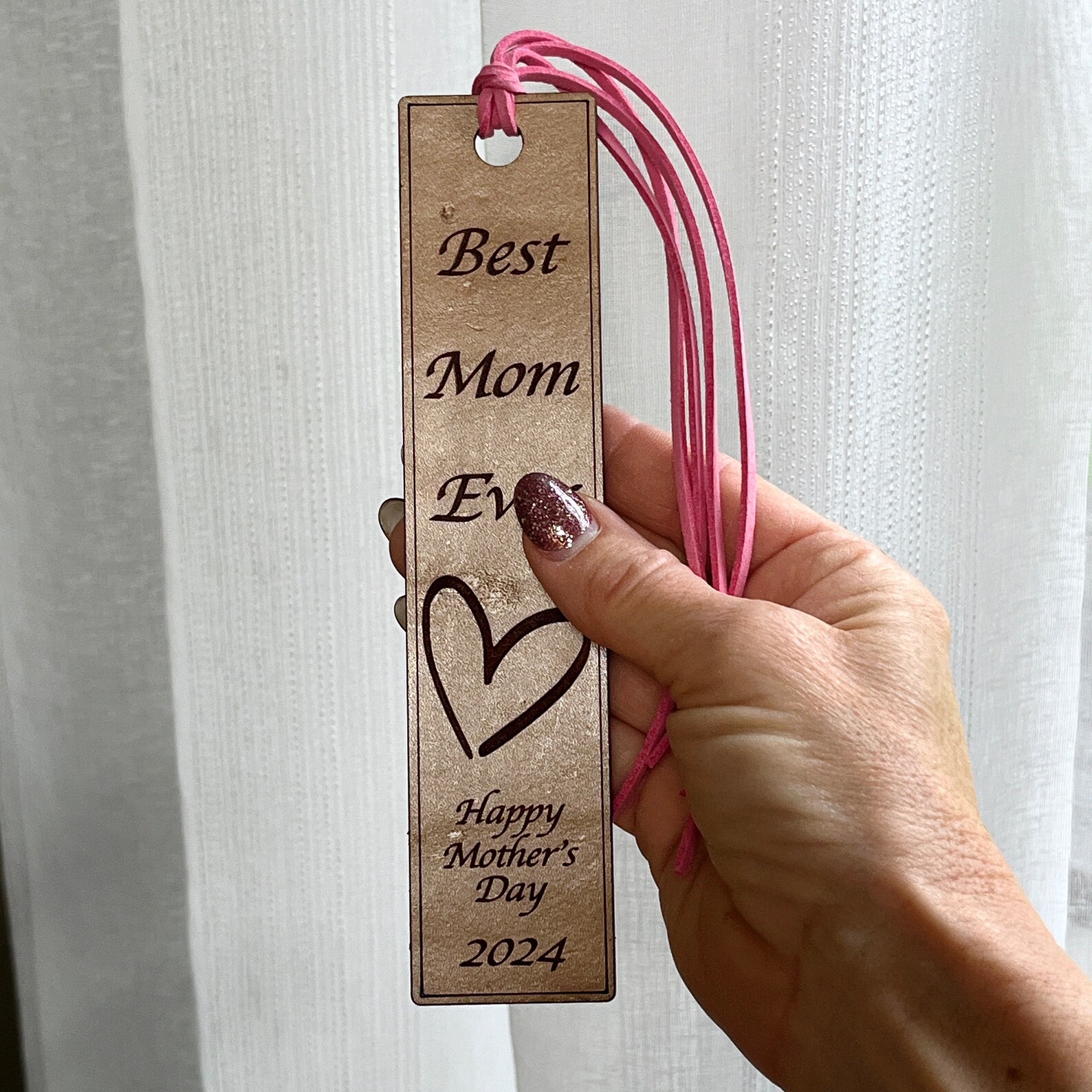 Personalized Leather Bookmark, "best Mom Ever" Engraved Mother's Day ...