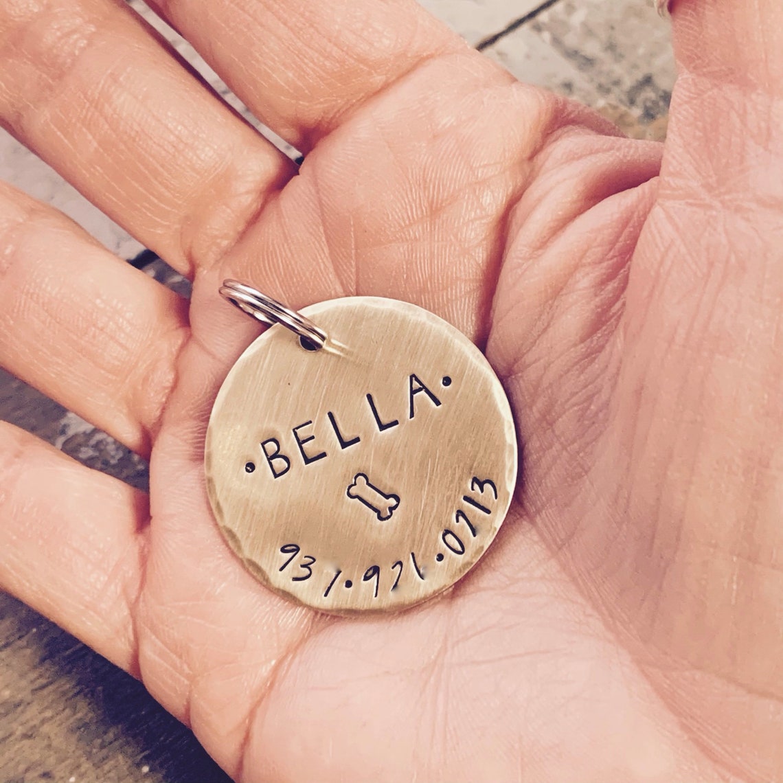 Personalized Vintage Dog Tag Rustic Custom Cute ID Tags for - Etsy