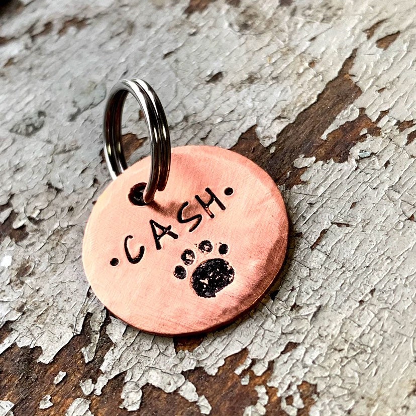 Mini Dog Tag Custom Small Dog Tags Rose Gold ID Tag - Etsy