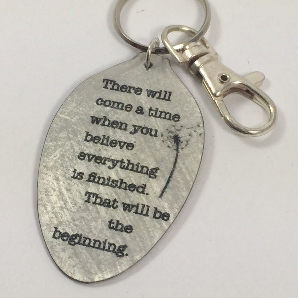 Quote Keychain - Etsy