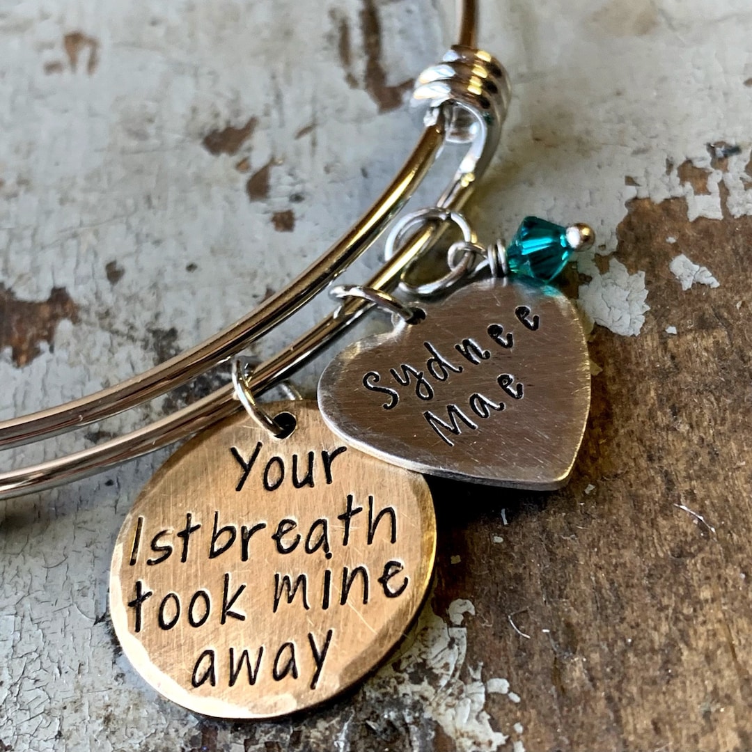 New Mom Bracelet, Baby Name Bracelet, First Time Mom Gift, Expecting ...