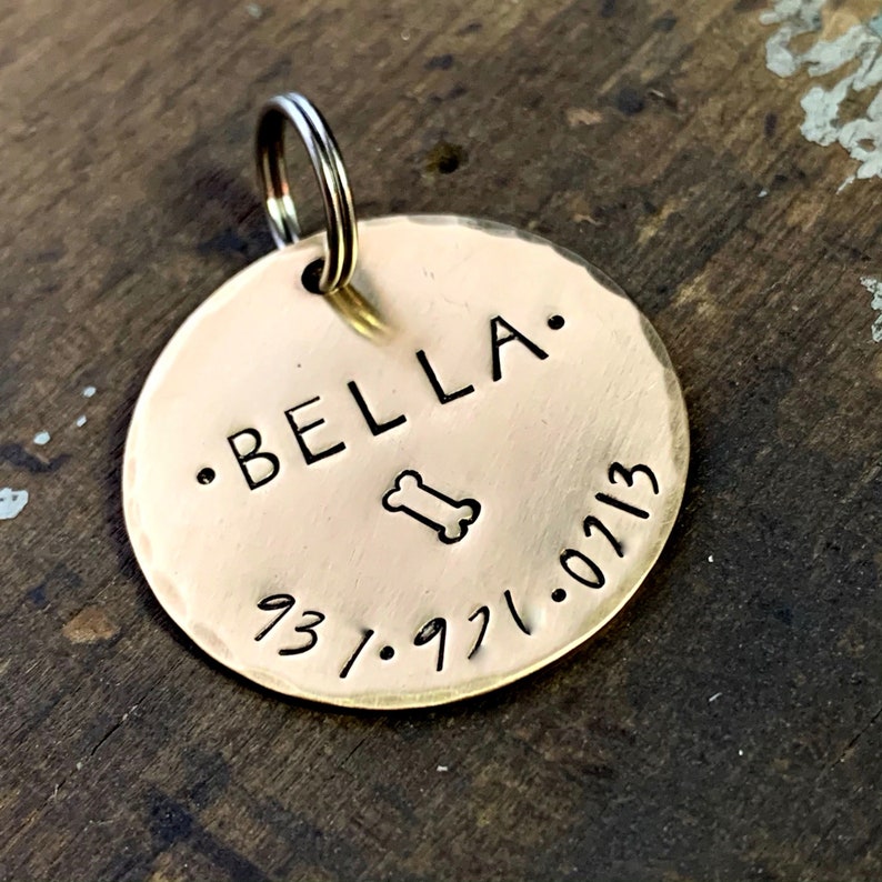 Personalized Vintage Dog Tag Rustic Custom Cute ID Tags for - Etsy