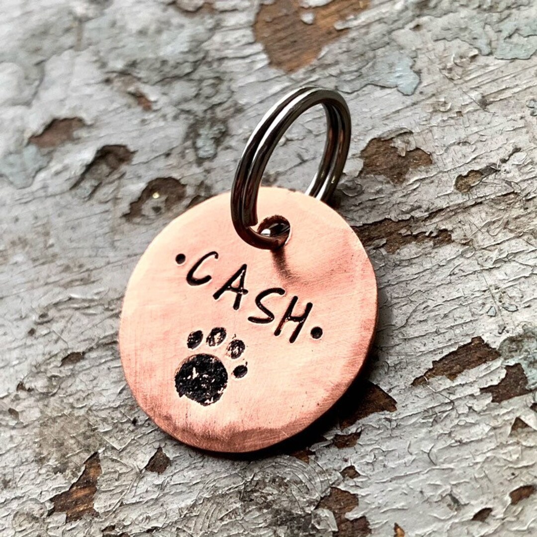 Mini Dog Tag Custom Small Dog Tags Rose Gold ID Tag - Etsy