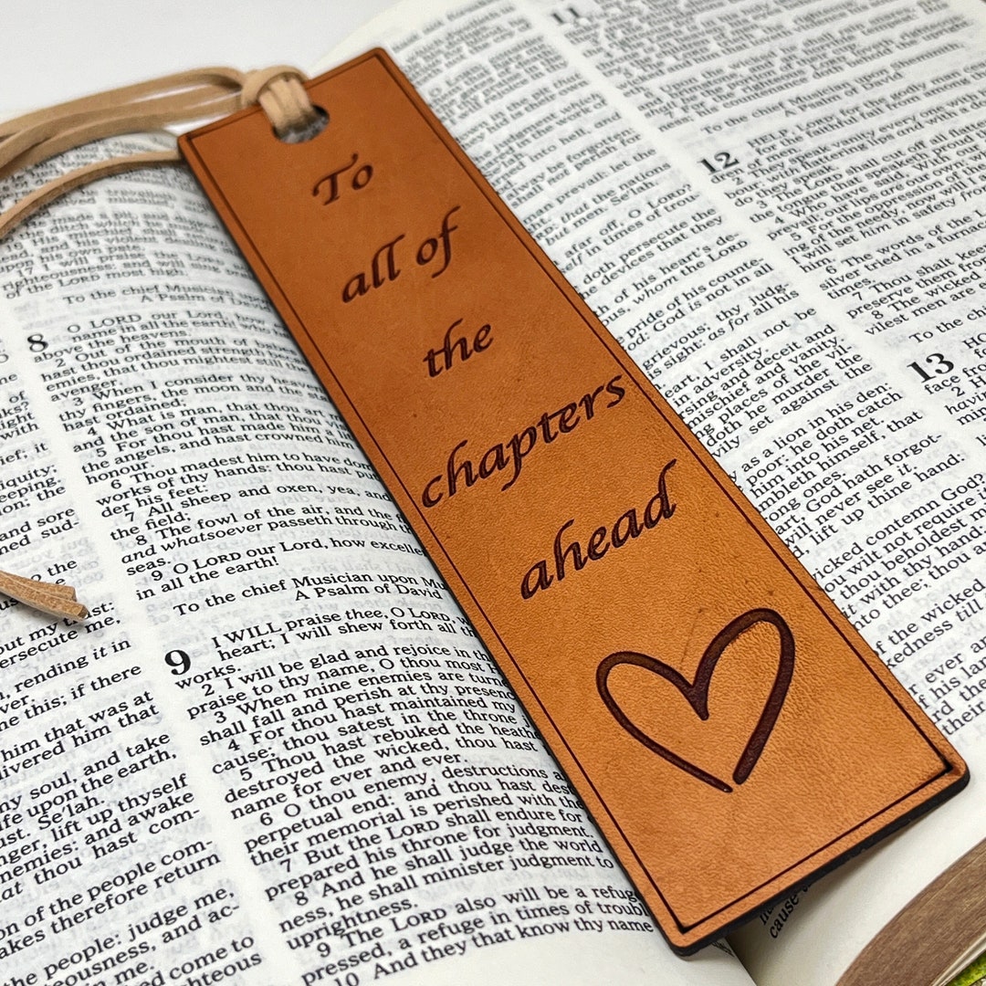 Leather 3rd Anniversary Bookmark, 3 Year Gift, Custom Leather Bookmark ...