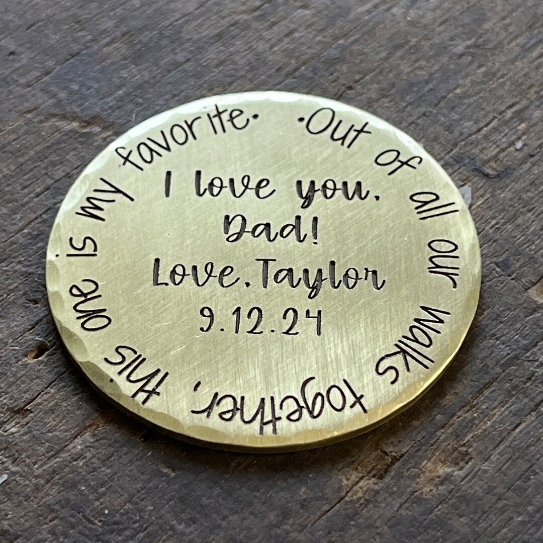 Personalized Brass Token, Father of the Bride Sentimental Wedding Gift ...