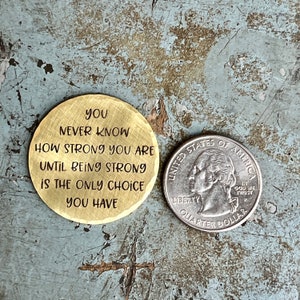 Sobriety Coin, Personalized Pocket Hug, Inspirational Quotes, Thinking ...