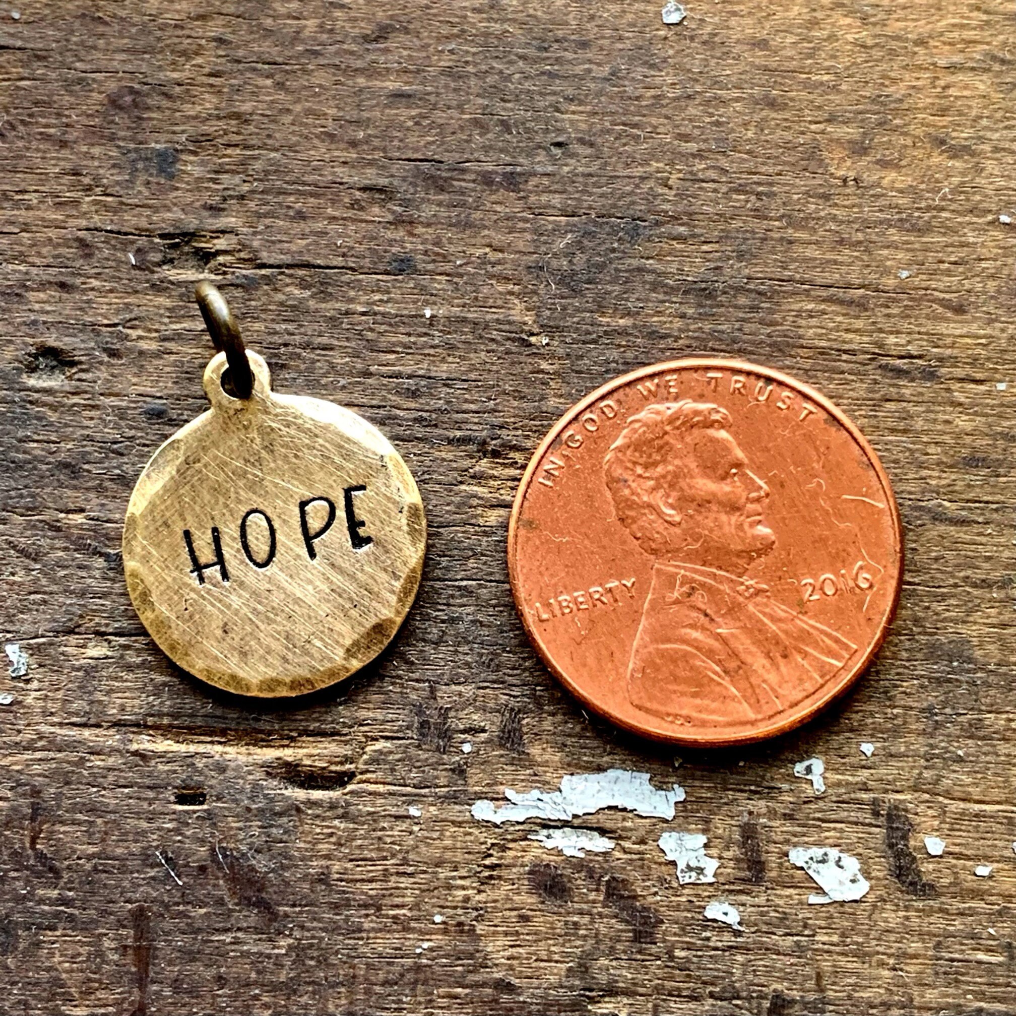 Personalized Brass Charm: Custom Word, Bracelet, Necklace - Etsy