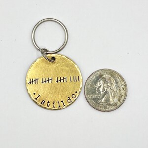 Bronze Anniversary, Tally Marks Keychain, 19th Anniversary Gift ...